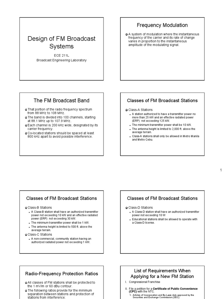 FM Broadcast System Design Guide | PDF | Antenna (Radio) | Frequency ...