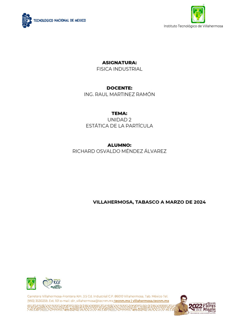 A1 Méndez Richard | PDF | Vector Euclidiano | Fuerza