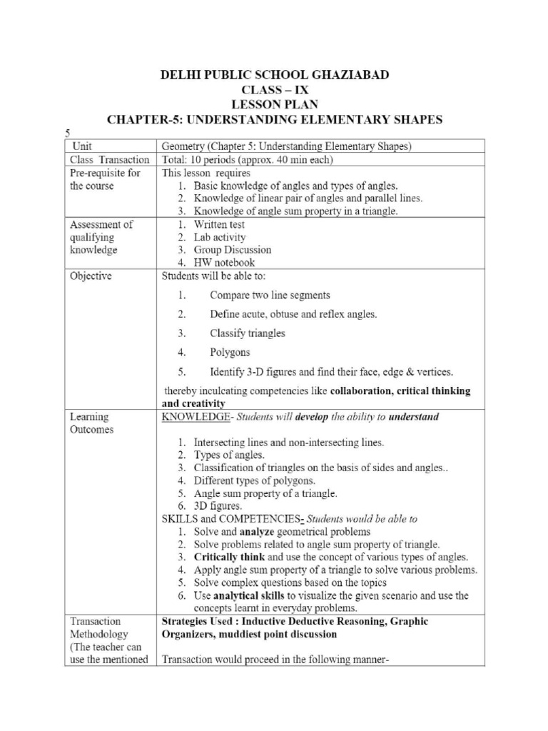 Understanding Elementary Shapes | PDF