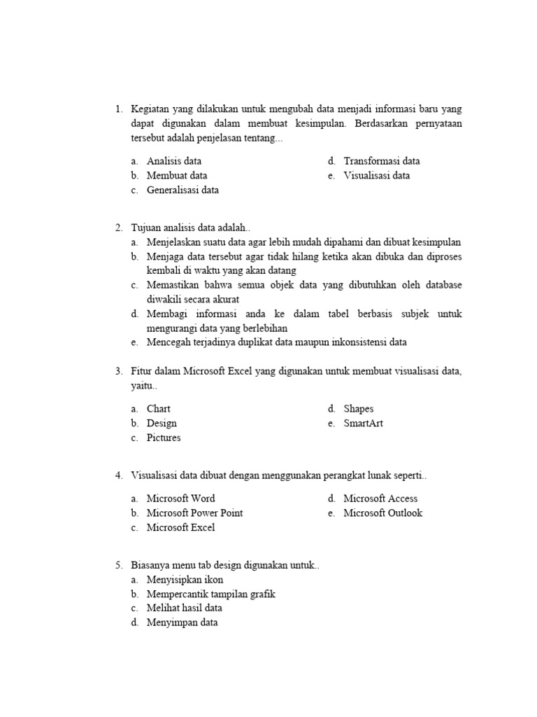 Soal Ulangan Informatika Ad | PDF