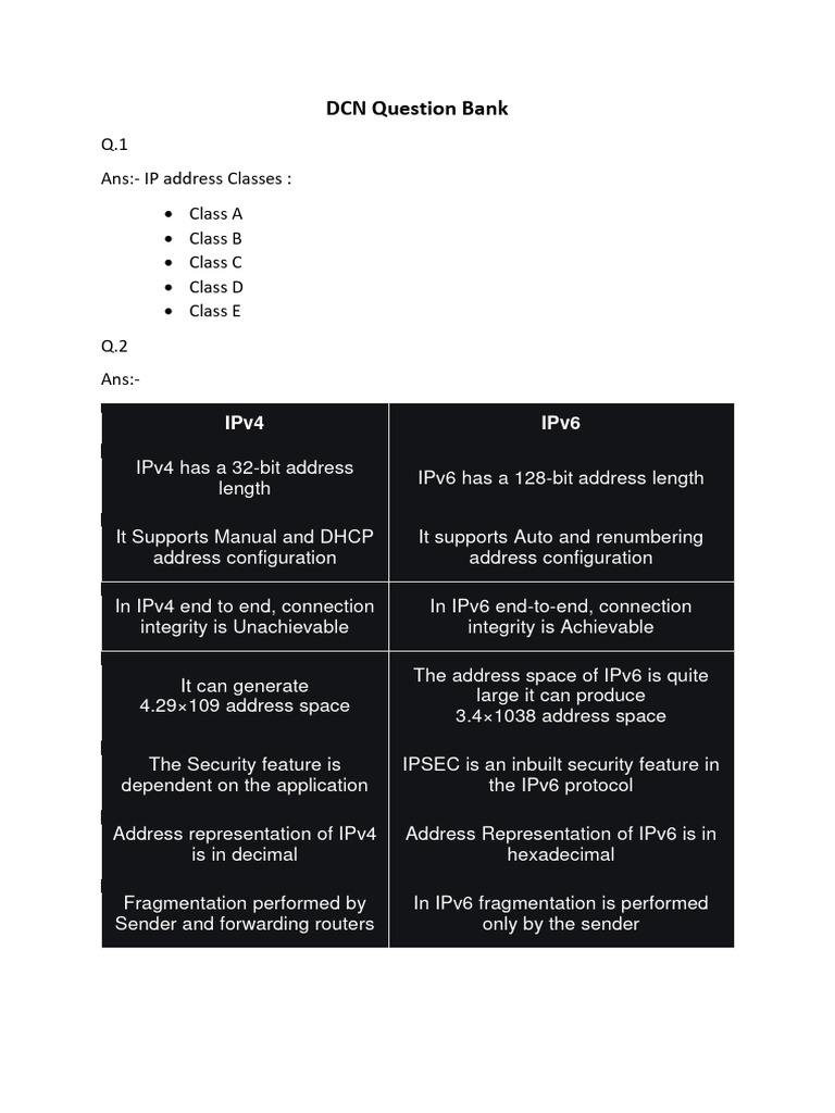 DCN Question Bank | PDF | Osi Model | Computer Network