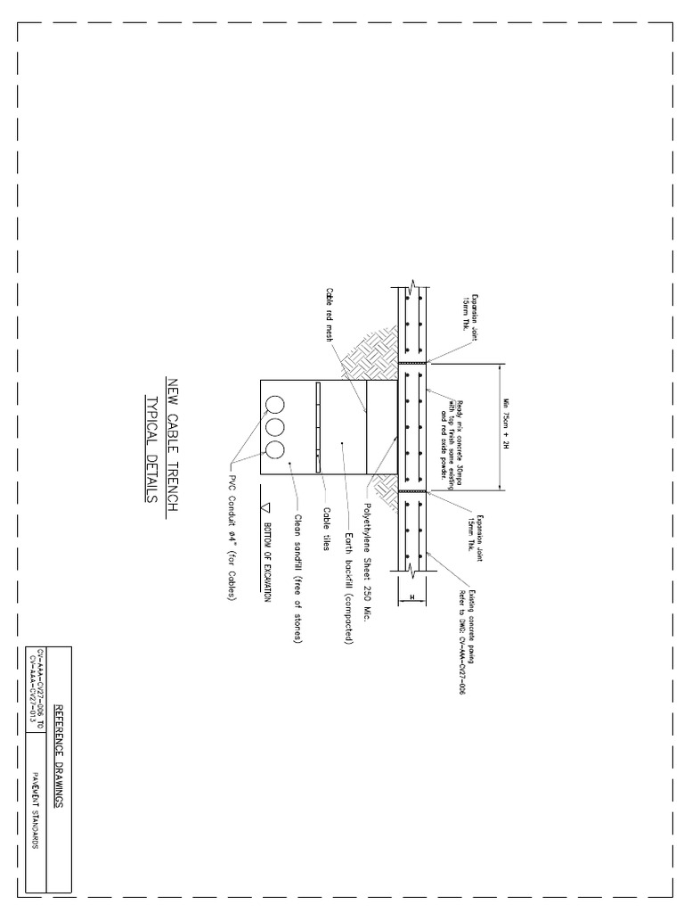 Cable Trench Typical Details | PDF