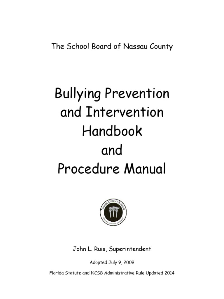 HANDBOOK SOP BULLY Procedure - Manual-Updated | PDF | Bullying | Mentorship