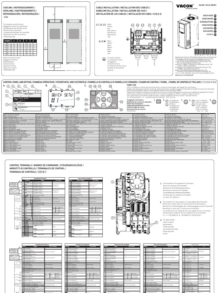 VACON 100 100FLOW QuickGuide | PDF | Ferramentas | Eletromagnetismo