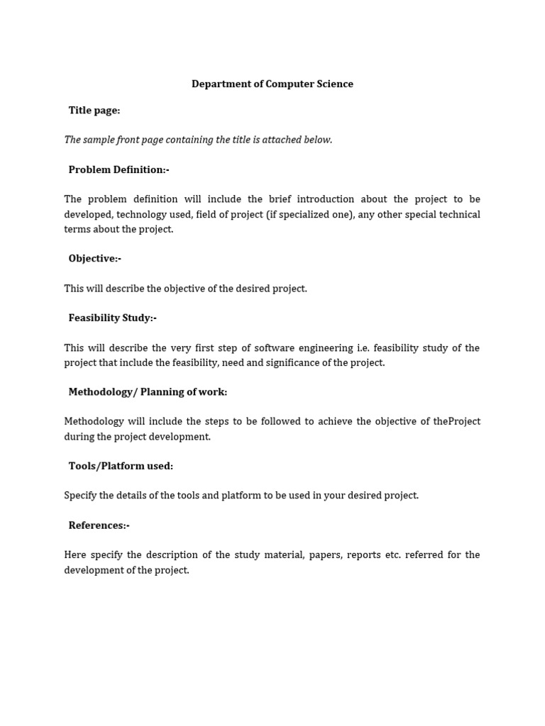 Synopsis Format | PDF | Computing