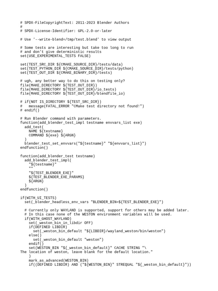 CMake Lists | PDF | Directory (Computing) | Software