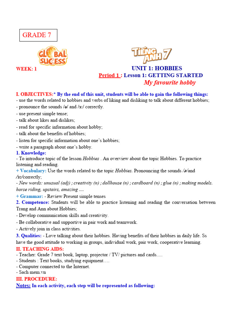 Grade 7 - Week 1 | PDF | Vocabulary | Teachers