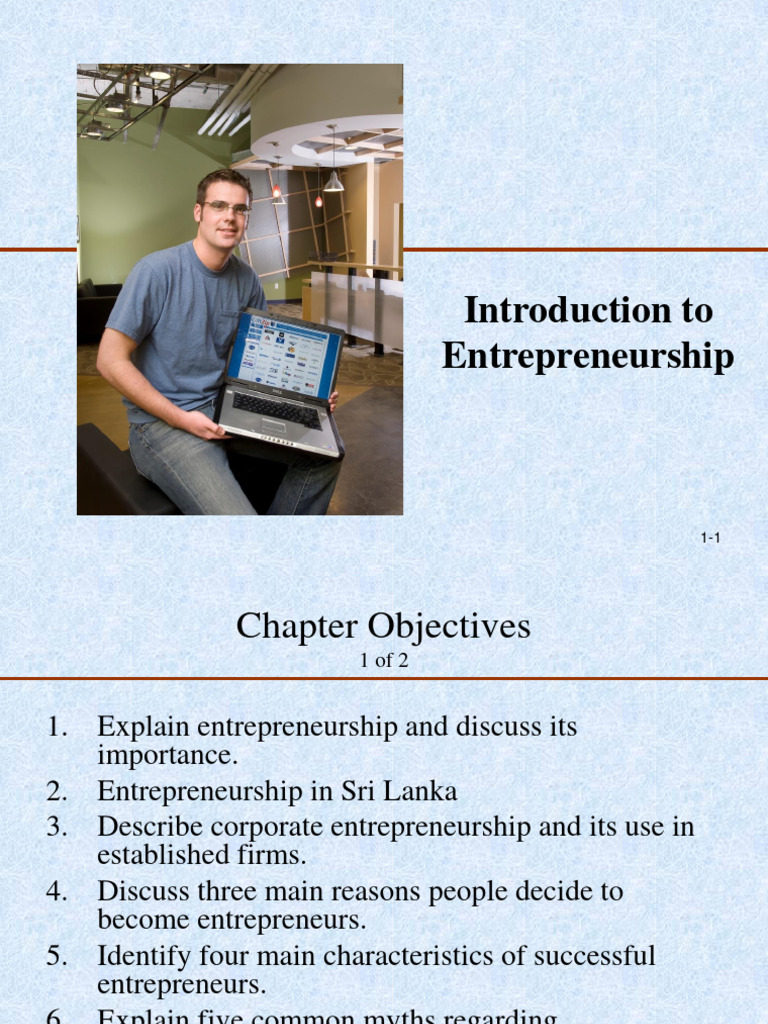 1 - Introduction To Entrepreneurship | PDF | Entrepreneurship | Economies