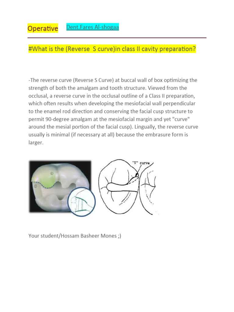 Reverse S Curve in Class II Cavity | PDF | Language Arts & Discipline ...