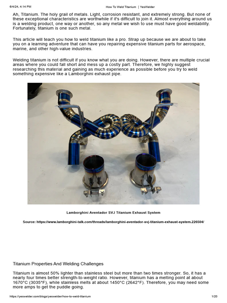 How To Weld Titanium YesWelder | PDF | Welding | Construction