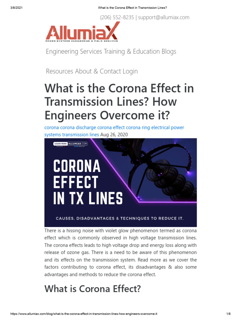 Understanding Corona Effect in Lines | PDF | Electric Power ...