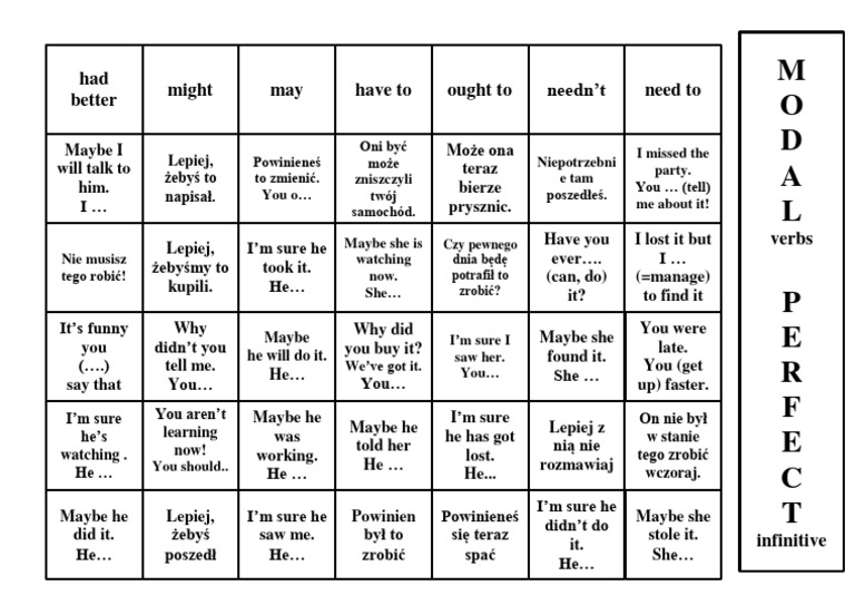 connect 4 - modals, perfect infinitive-matura podstawowa | PDF connect 4 - modals, perfect infinitive-matura podstawowa | PDF