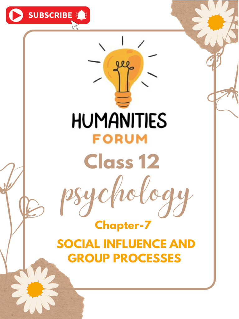 CH 5 - Social Influence & Group Processes | PDF | Group Cohesiveness ...