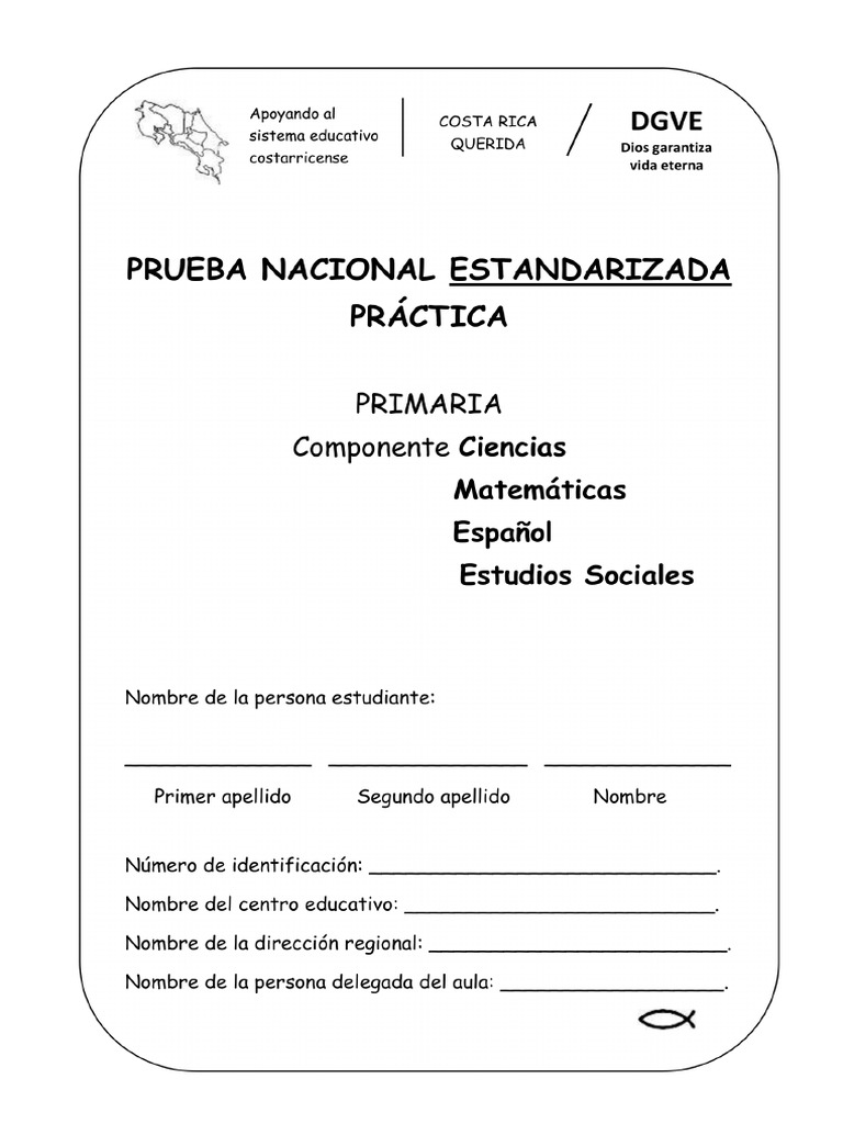 Modelo. Prueba Estandarizada. Cuadernillo. 2024 | PDF