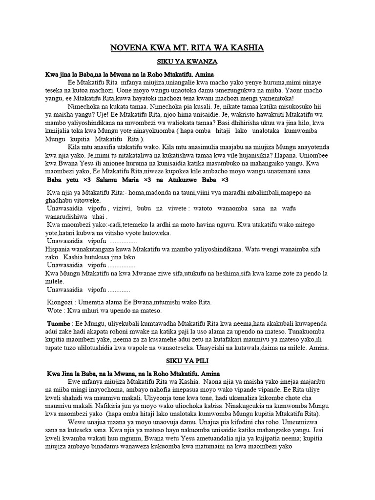 St. Rita Novena 2 | PDF