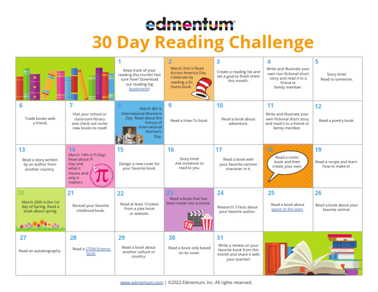 30 Day Reading Challenge K6 | PDF | Books