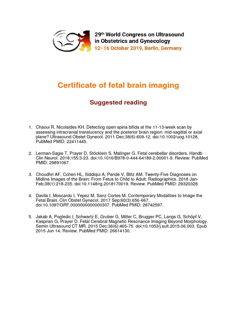 Fetal Brain Ultrasound | PDF | Vertebral Column | Medical Ultrasound