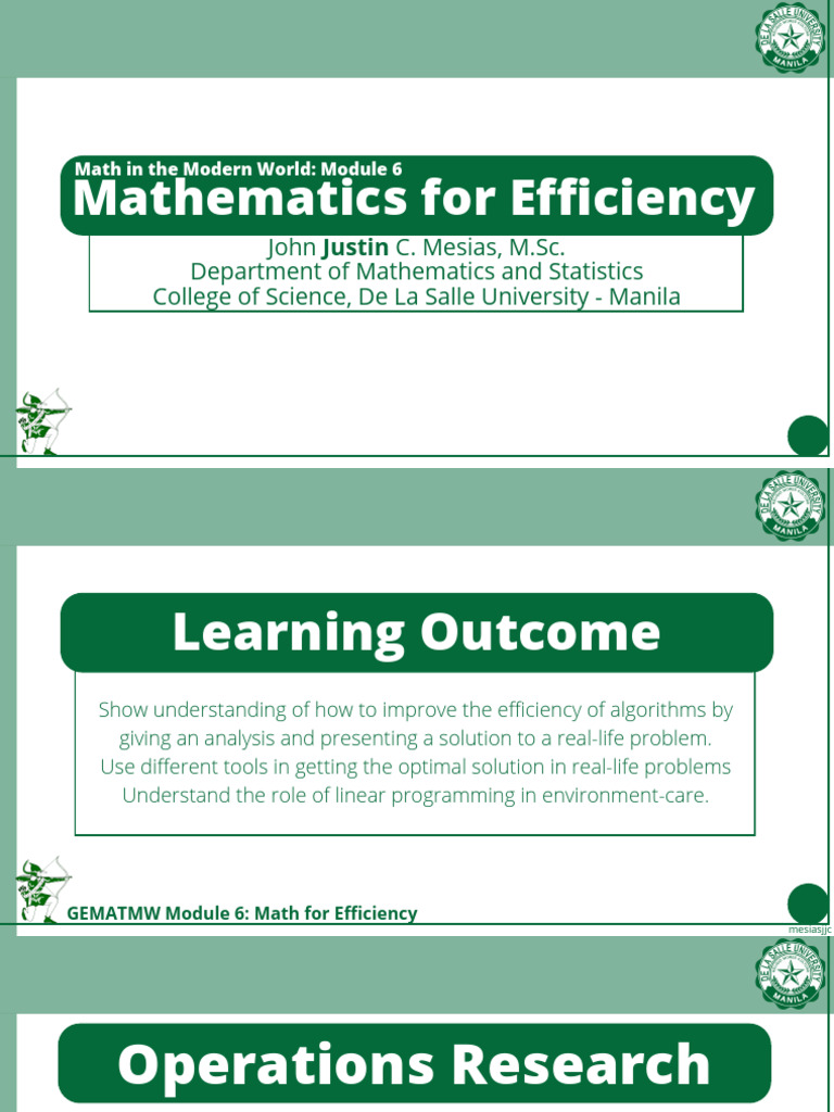 M6.1 Math For Efficiency - LP, AP 18oct2022 | PDF | Linear Programming ...