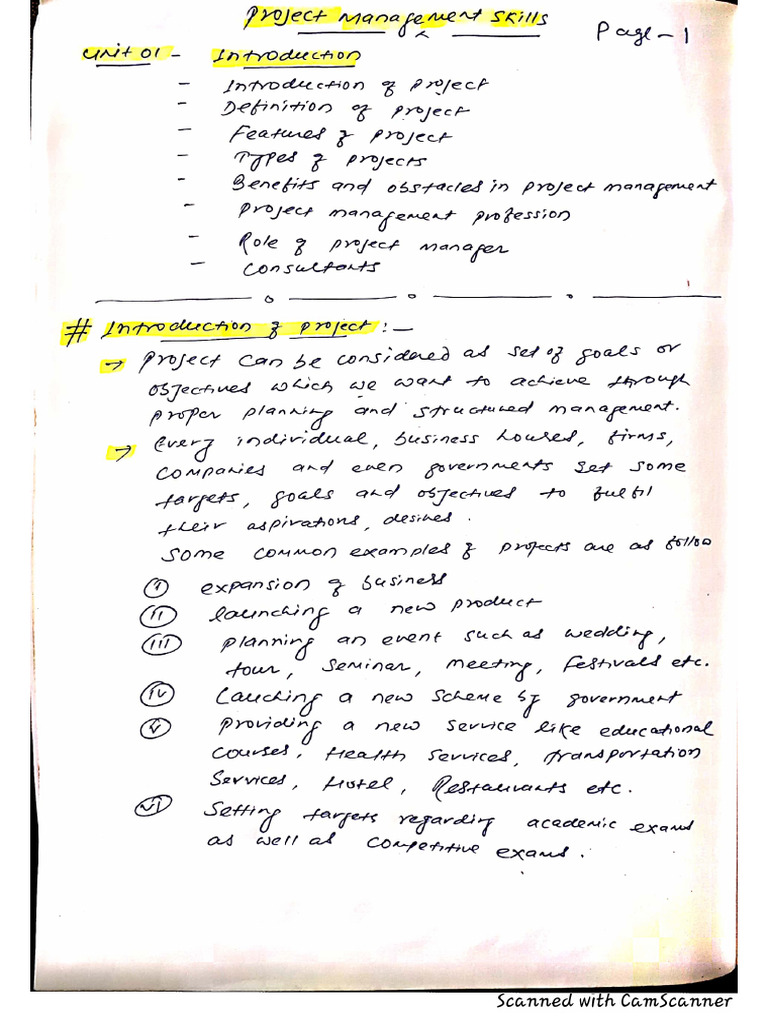 Project, Chapter 1, Part 01 | PDF