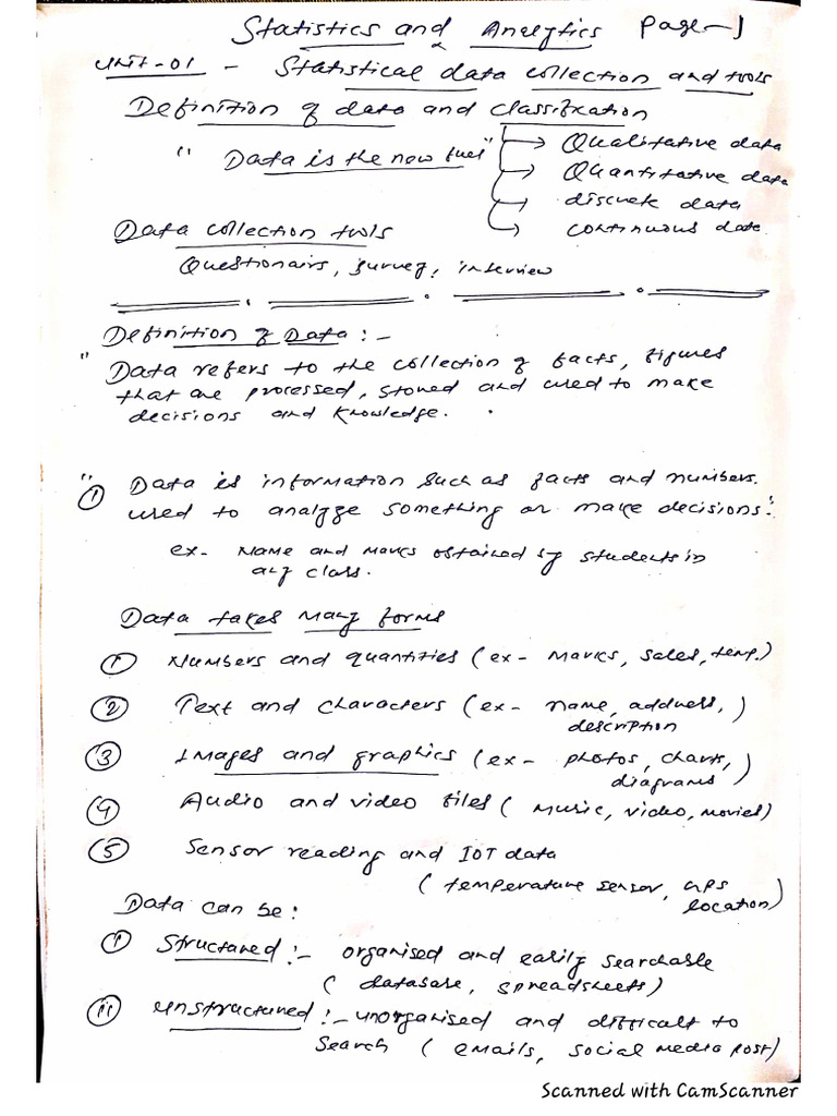 Statistics, Chapter 1, Part 01 | PDF