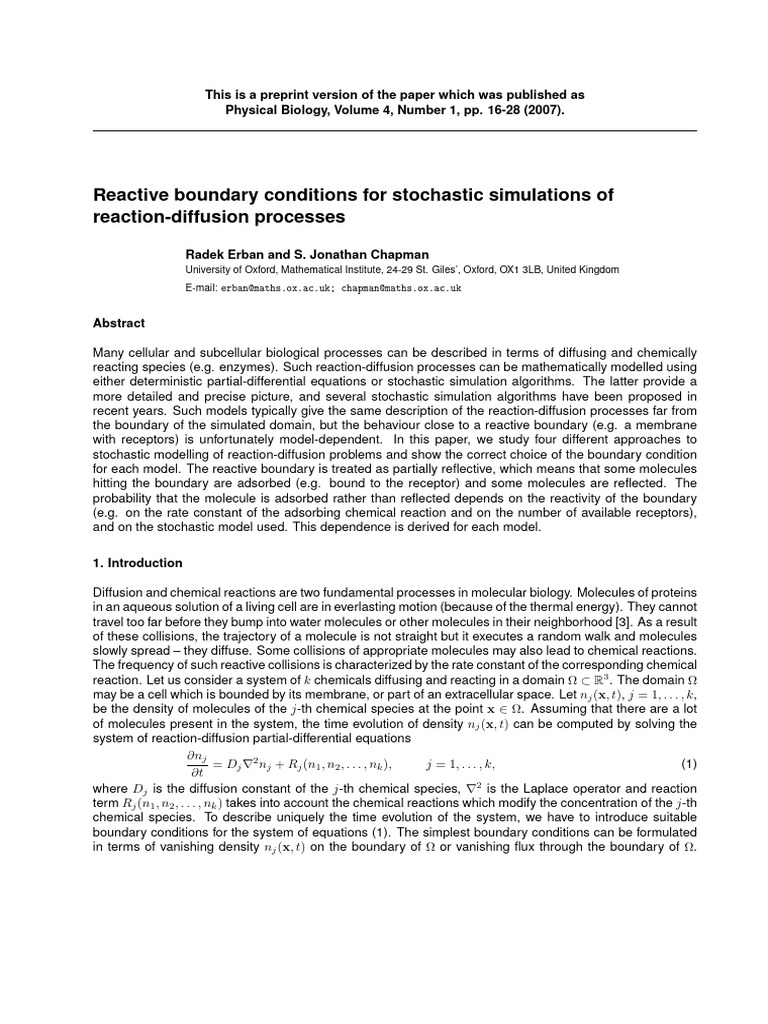Physical Biology | PDF | Diffusion | Adsorption
