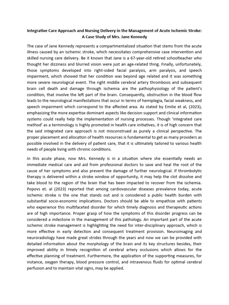 Analyse The Care Intervention and Nursing Care Delivery in 6 Very Very ...