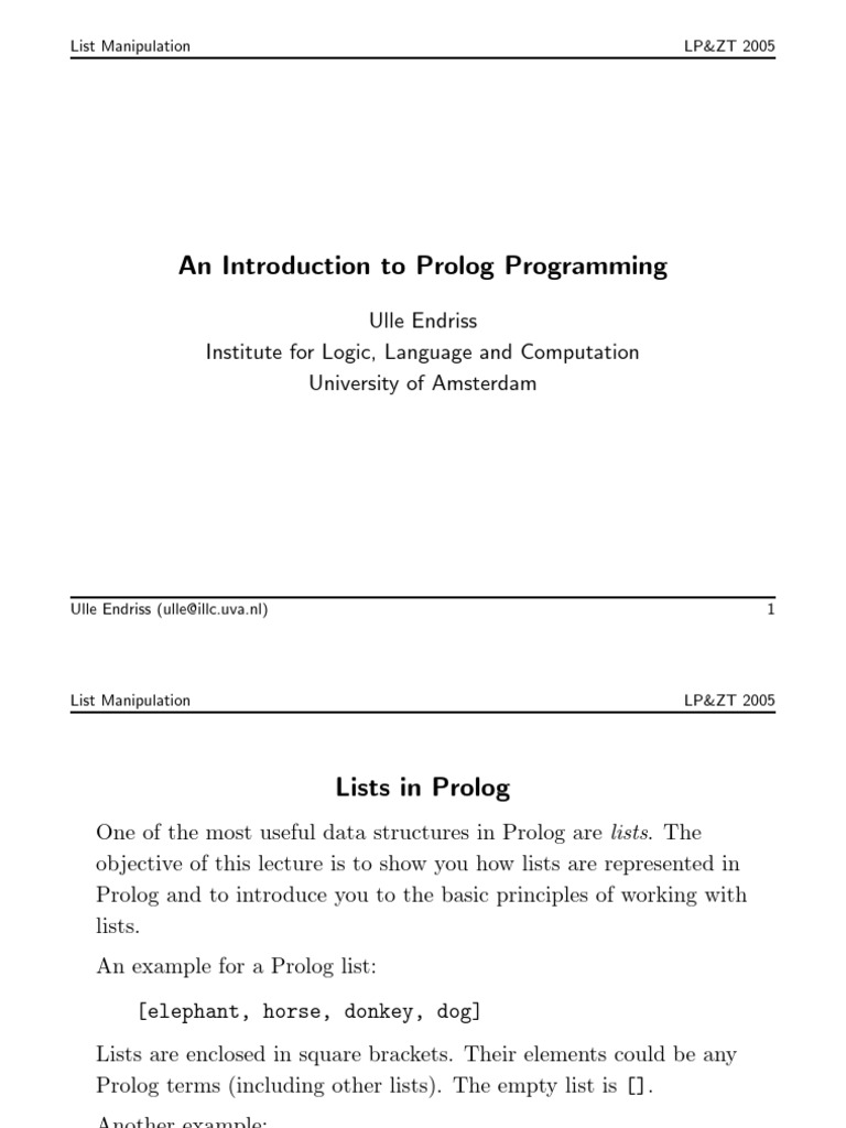 Prolog 1 | PDF | First Order Logic | Computer Programming