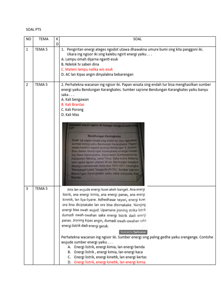 Soal PTS | PDF