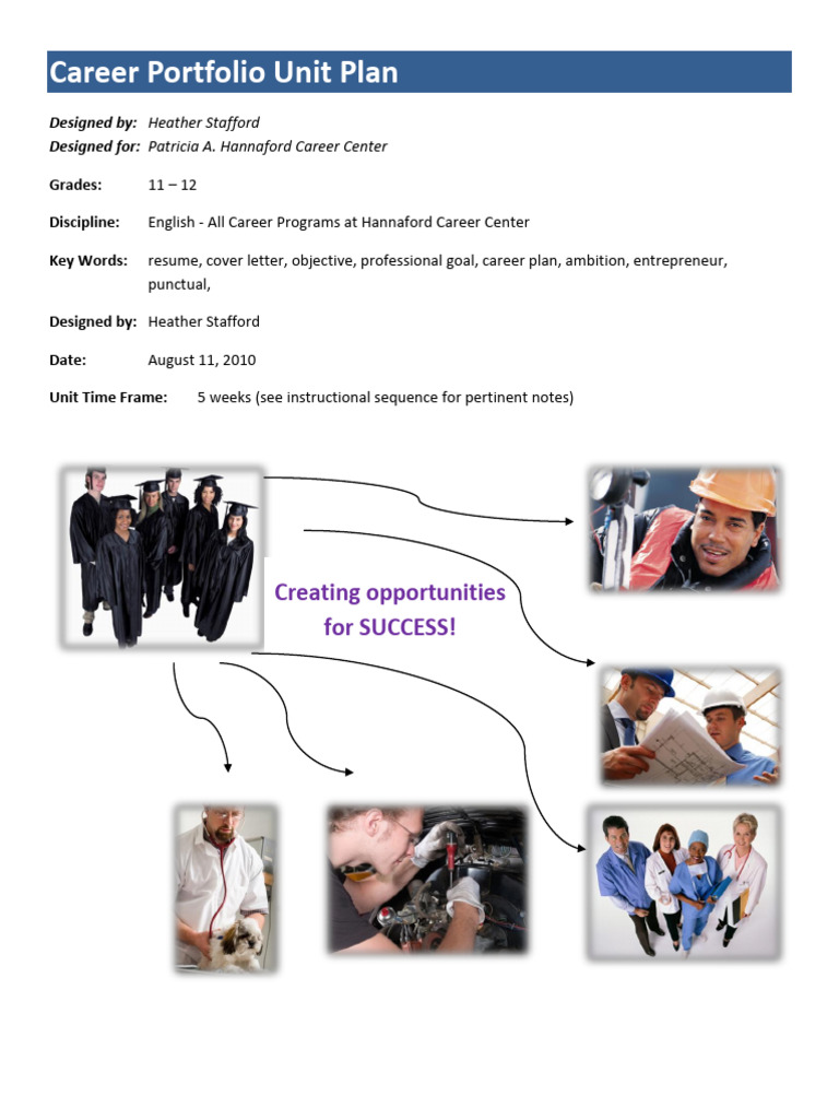 Career Portfolio Unit by Heather Stafford1 | PDF | Rubric (Academic ...