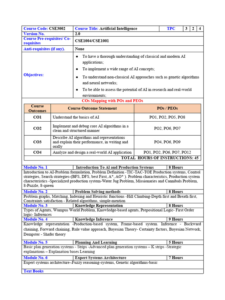 CSE3002_ARTIFICIAL-INTELLIGENCE_ETH_2.0_11_CSE3002 - Artificial Intelligence_Revised_2.0 (Done ...