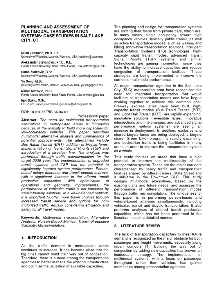 Zlatkovic PiS 64-4-2018 | PDF | Public Transport | Transport