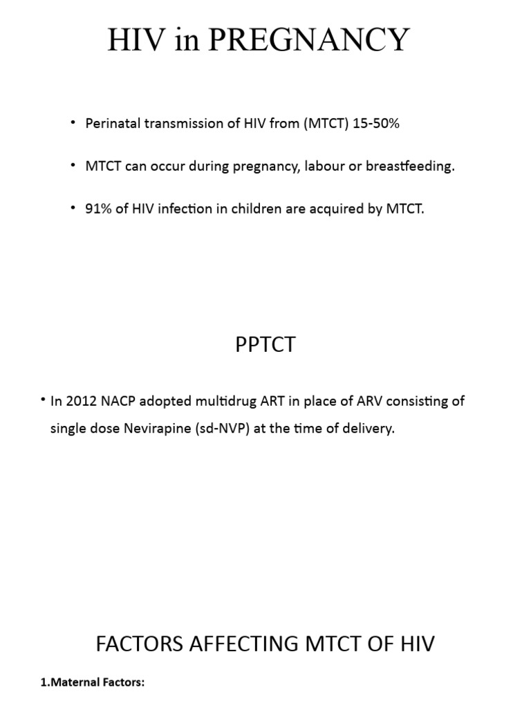 HIV in Preg | PDF | Hiv | Virus