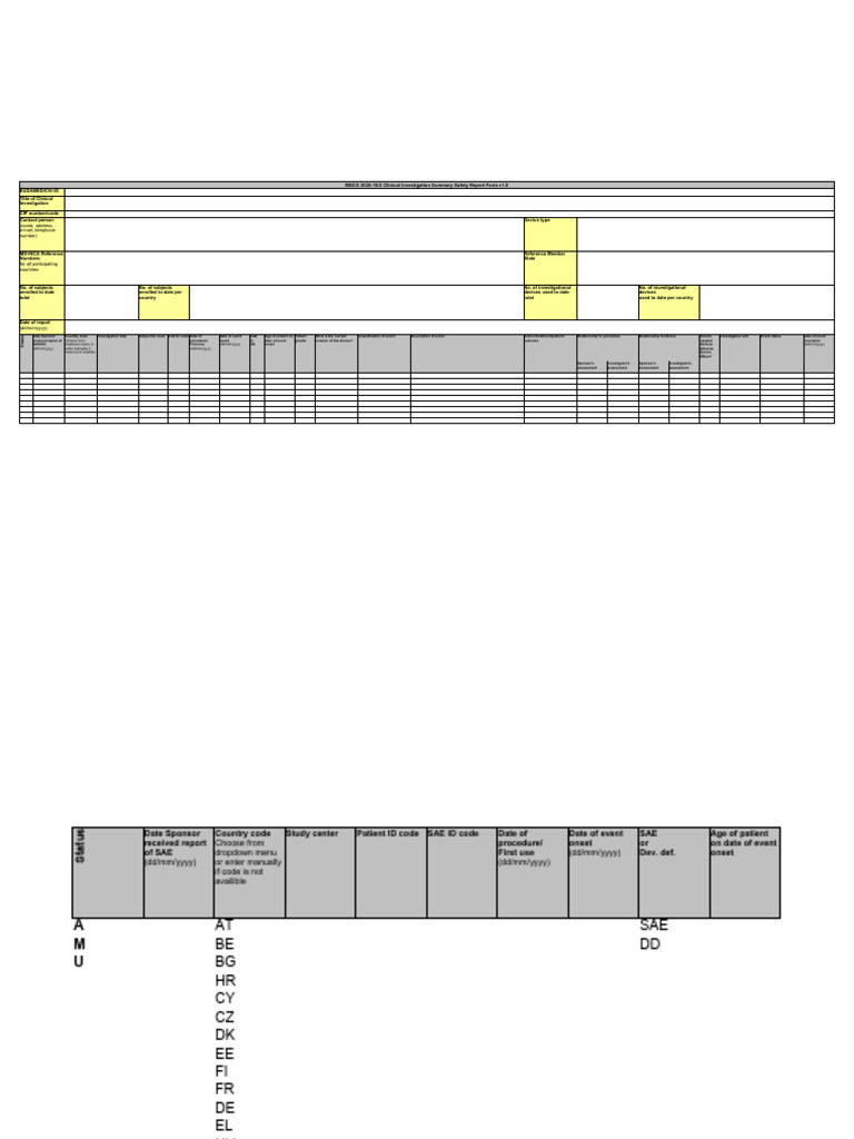 Clinical Investigation Safety Report Form | PDF | Medicine | Clinical ...