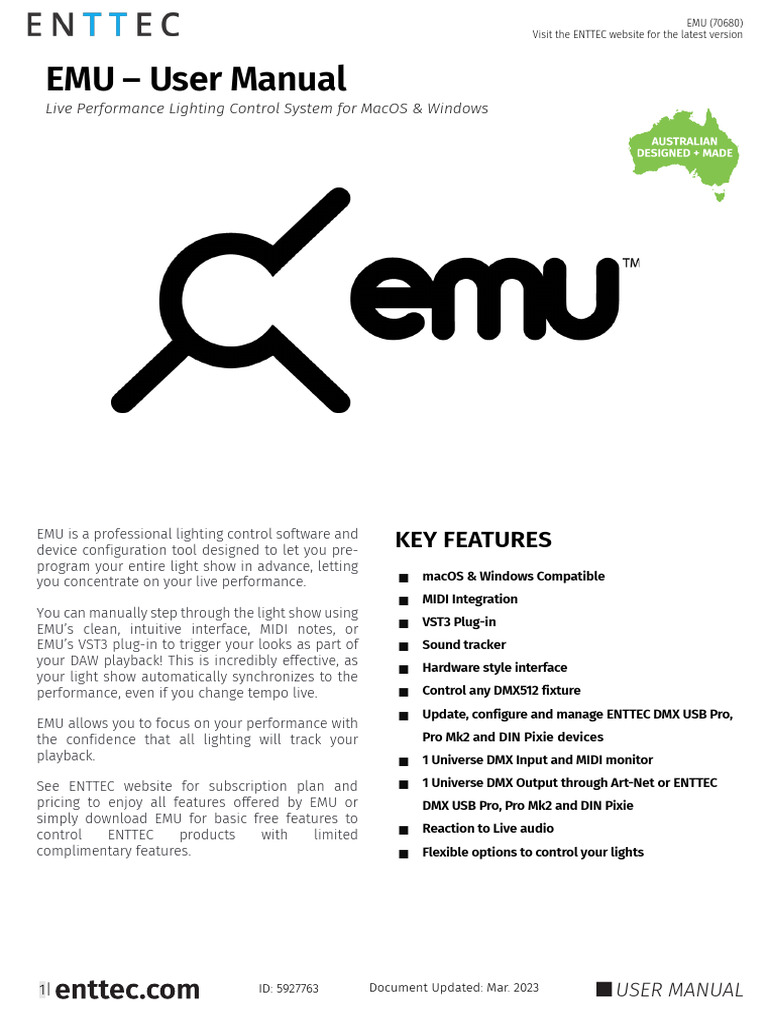 Emu User Manual | PDF | Usb | Computer Network