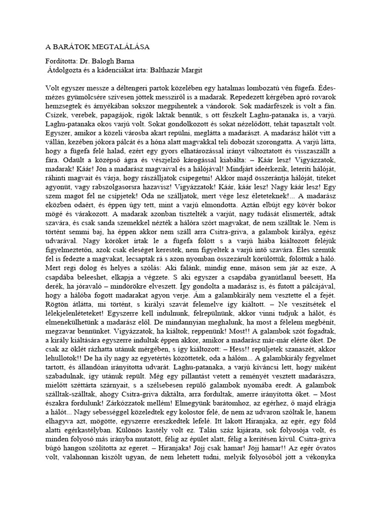 Négy mese a Pancsatantrából | PDF