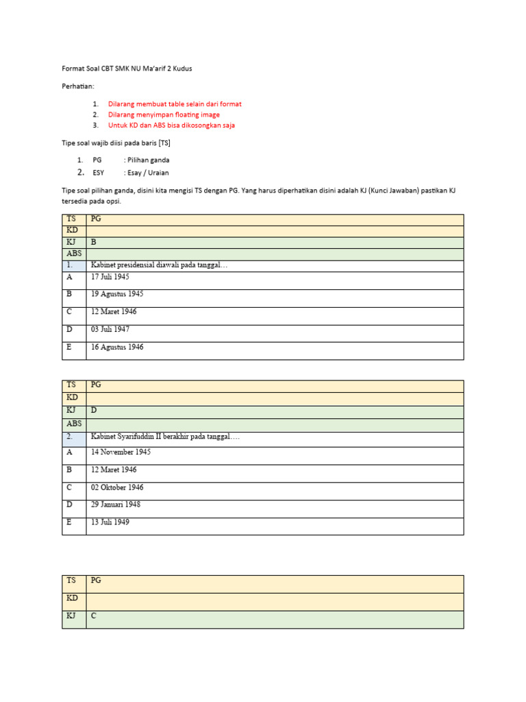 SEJARAH KELAS XI PSAT-2024 | PDF