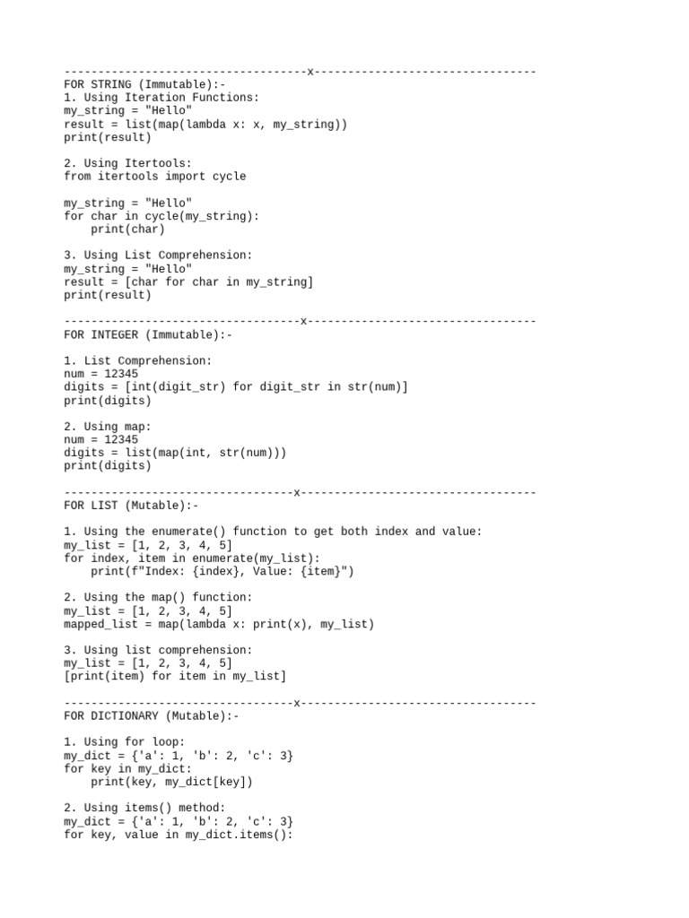 How To Iterate Over Different Data Structures | PDF | Software Engineering | Computer Programming