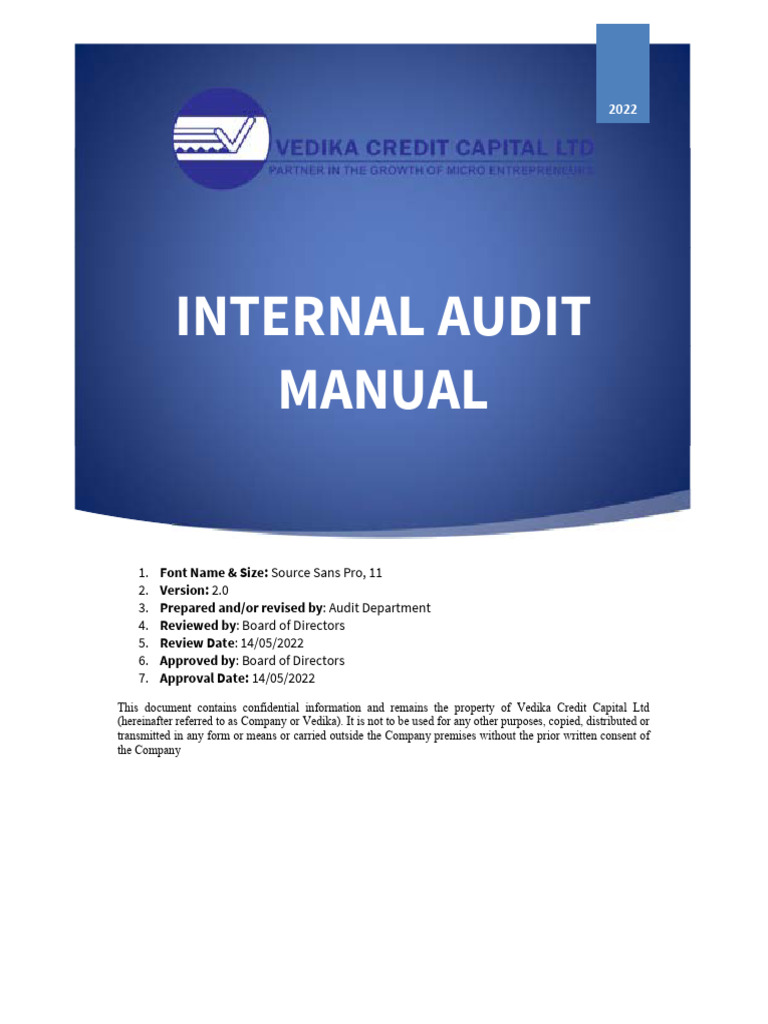 Internal Audit Manual | PDF | Audit | Internal Audit