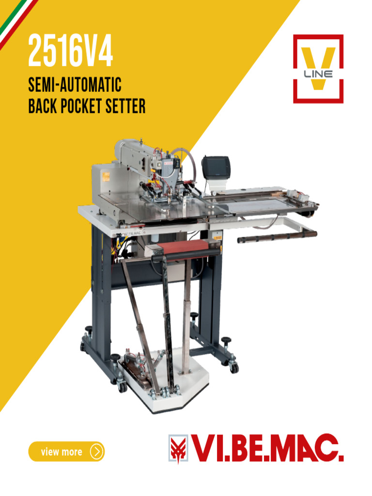 Vi.Be.Mac. 2516V4 Pocket Setter | PDF | Sewing