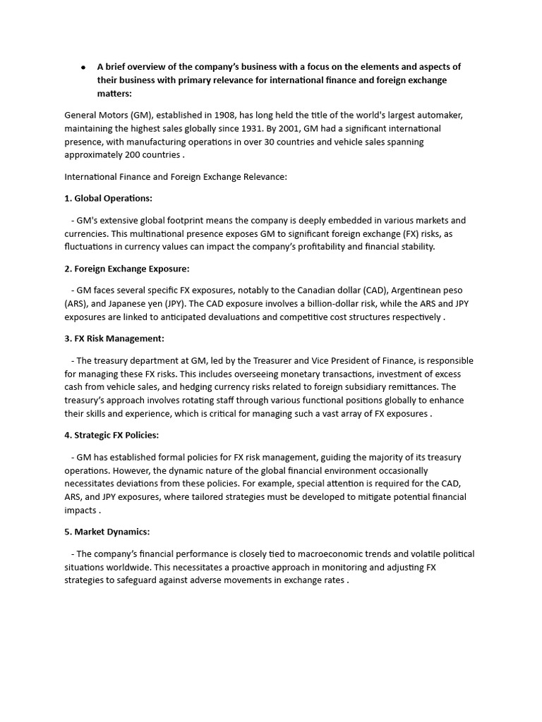 Case Study | PDF | Hedge (Finance) | Foreign Exchange Market