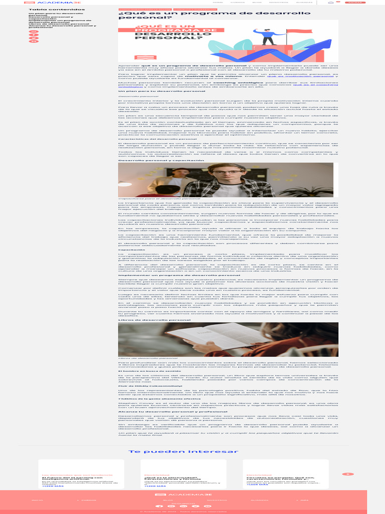 ¿Qué Es Un Programa de Desarrollo Personal? - Academia 3E | PDF | Desarrollo personal | Business