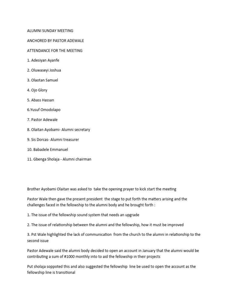 Alumni Meeting Pdf Career Growth Wellness