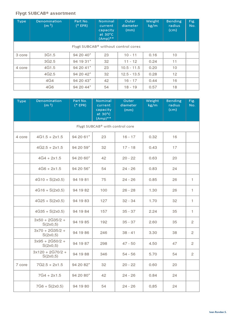 Flygt Subcab Amp | PDF | Electrical Engineering | Electricity