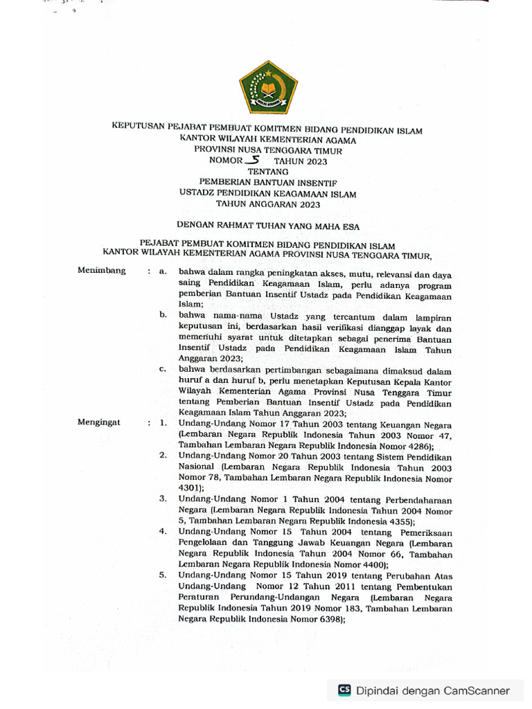 SK PPK Bantuan Insentif | PDF