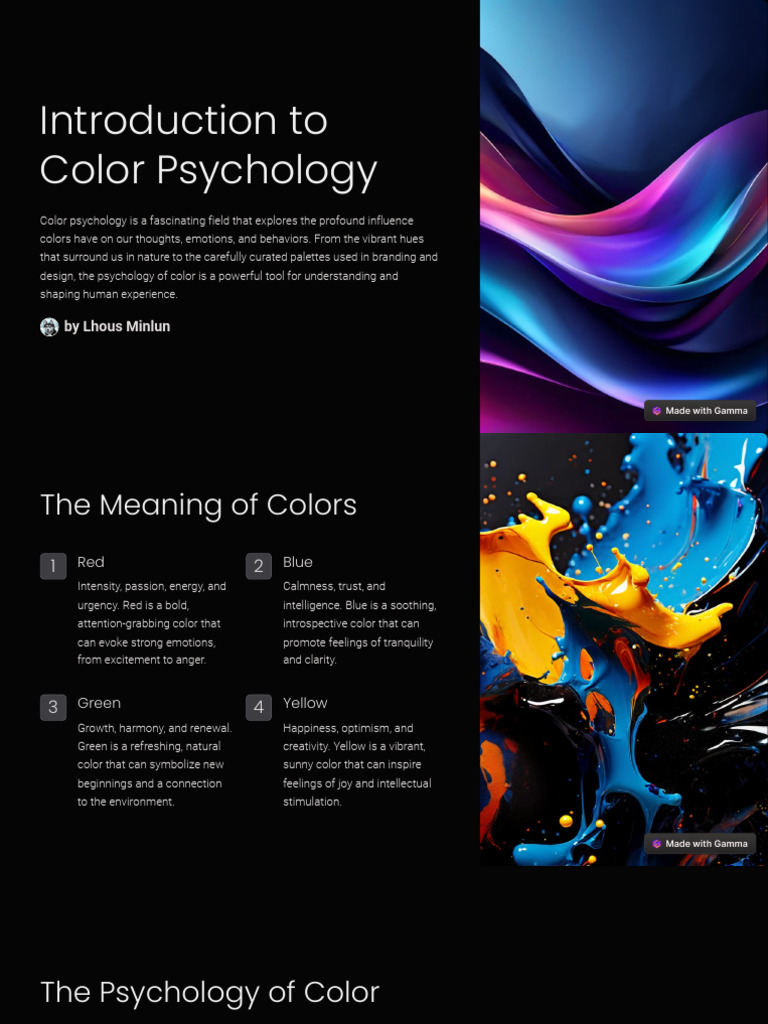Understanding Color Psychology Basics | PDF | Emotions | Color