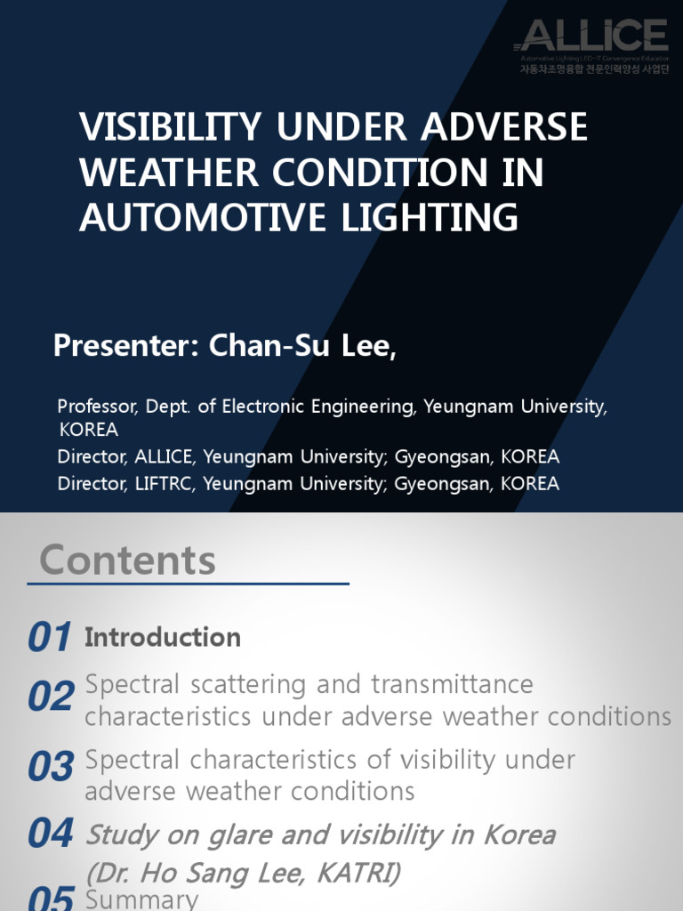 Automotive Lighting Visibility in Adverse Weather | PDF | Optics ...