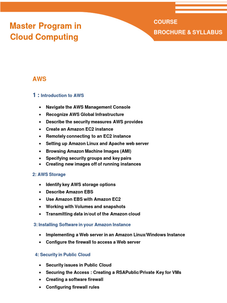 CloudEngineer Syllabus | PDF | Amazon Web Services | Computer Engineering
