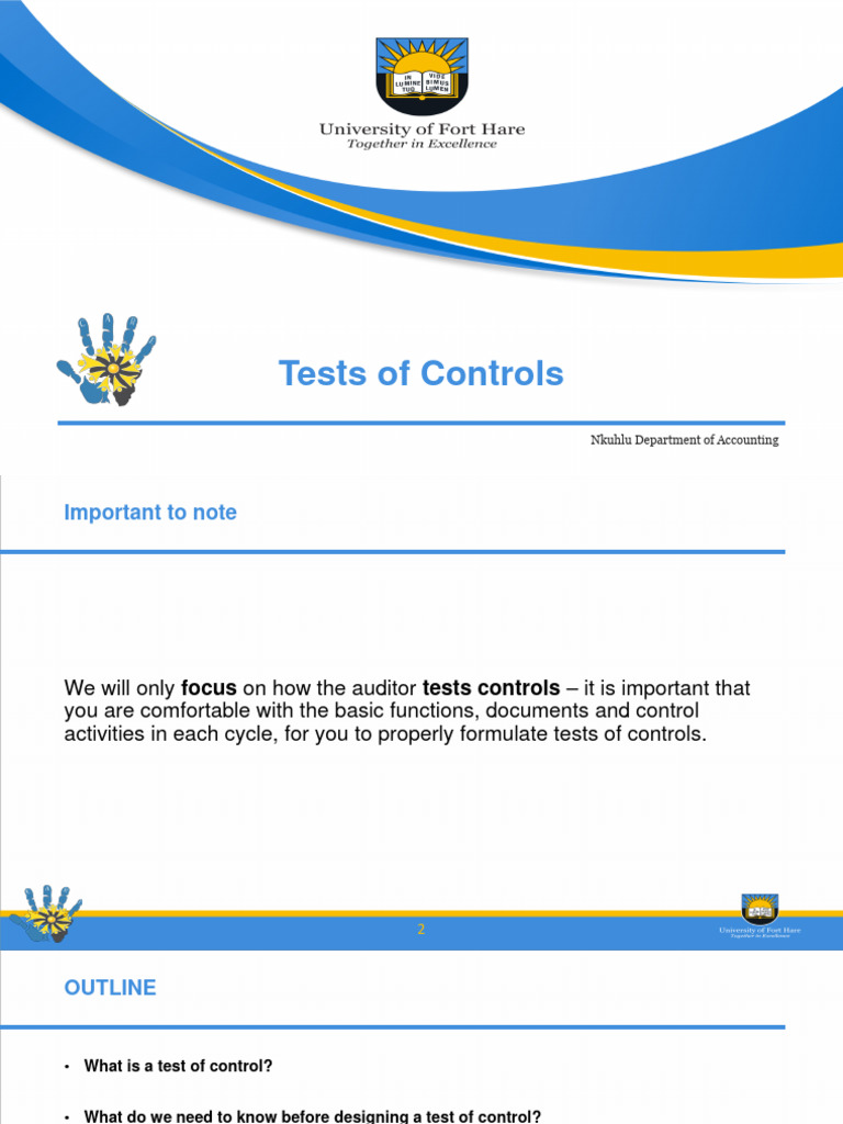 Test of Controls | PDF | Audit | Lease