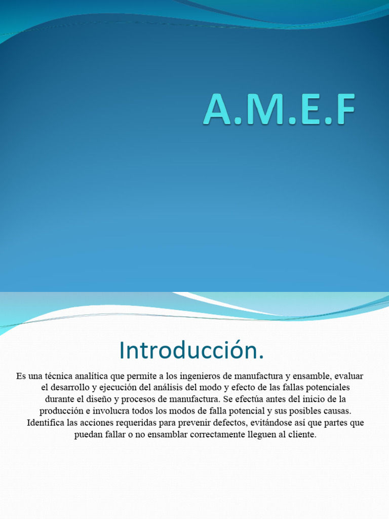 AMEF | PDF | Calidad (comercial) | Sistema de manejo de calidad