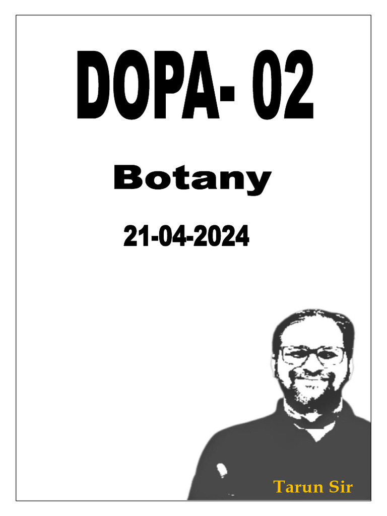 DOPA 02 Botany | PDF | Biology
